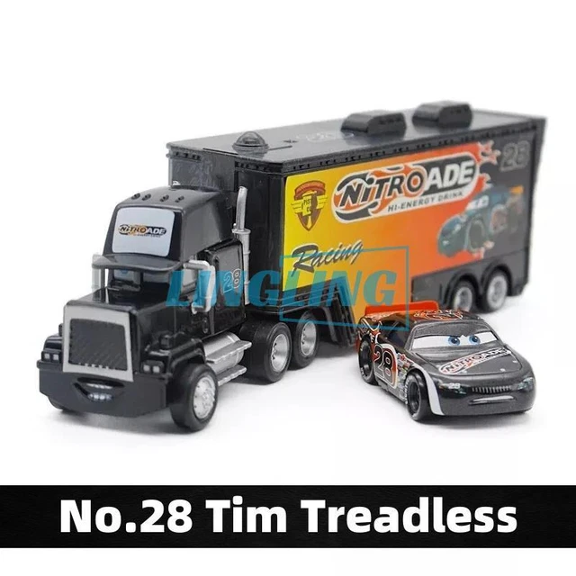 SET OF 2 Disney Pixar Cars No.28 Tim Treadless Hauler Truck Alloy Model ...