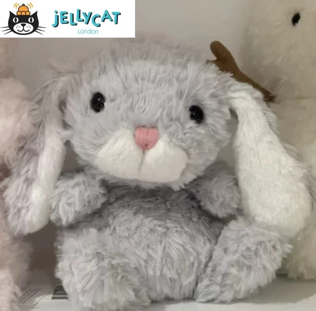 LIGHT GREY JELLYCAT Yummy Bunny Plush-Silver Rabbit Toy, Christmas Gift ...