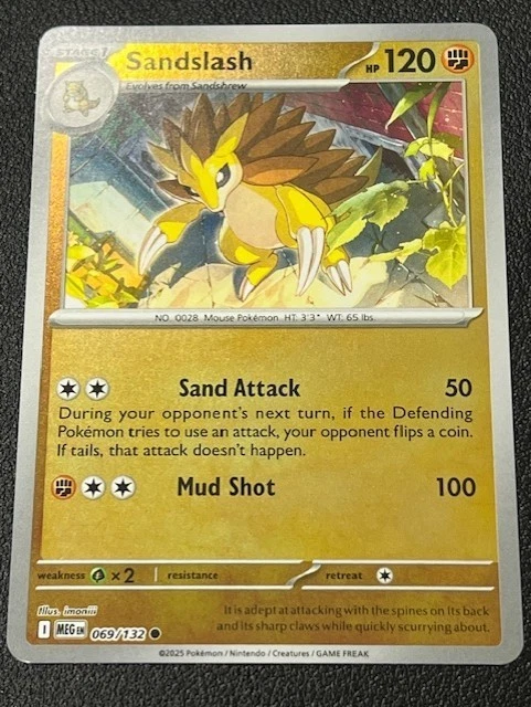 POKEMON TCG - Mega Evolution (MEG EN) Sandslash - #069/132 - Reverse Holo £0.19 - PicClick UK