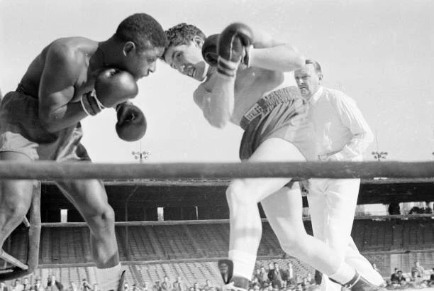 SERAPHIN FERRER V Percy Basset Boxing Fight Old Photo In 1955 2 $9.00 ...