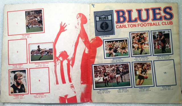 1983 VFL SCANLENS FOOTBALL STICKERS Sticker Album AFL Australian Footy ...