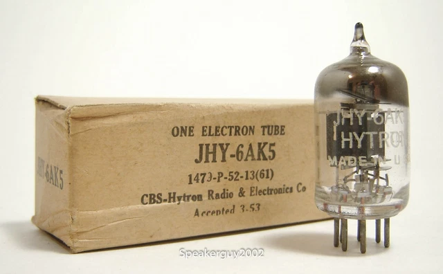 TUBE À VIDE CBS Hytron dans son emballage d'origine / JHY 6AK5 / RM EUR 20,27 - PicClick FR