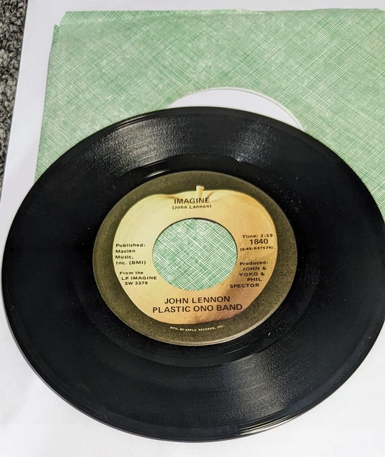 1970'S JOHN LENNON Plastic Ono Band - 45 Rpm - Apple -1840- Imagine,It ...