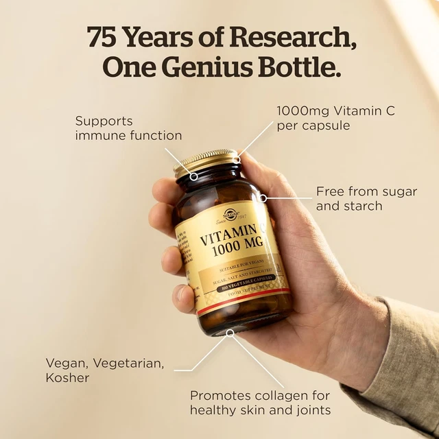 VITAMIN C 1000MG - Healthy Immune System - Helps Fight Free Radicals ...