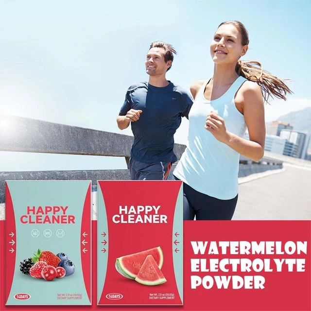 HAPPY CLEANER WATERMELON &Blueberry Electrolyte Powder 14 Day Supplemen ...
