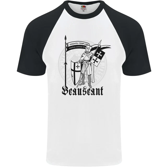 CHEVALIERS TEMPLIERS BEAUSEANT st Georges Jour HOMMES S/S Baseball T ...