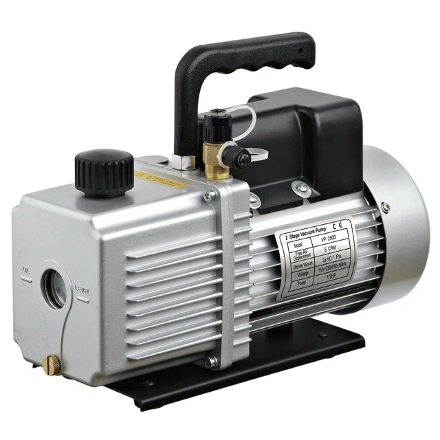 DUAL VOLTAGE VACUUM Pump 110V-220V 4.5CFM 2 Stage 1/2 HP HVACR £219.00 - PicClick UK