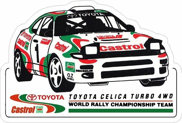 TOYOTA CELICA GT4 WORLD RALLY TEAM Rally Motorsport Sticker x2 £4.99 ...