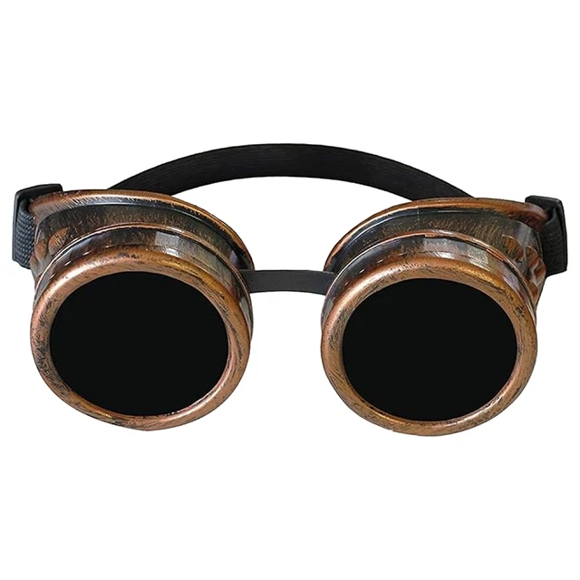 BRONZE STEAMPUNK GOGGLES Victorian Sci-Fi Fancy Dress Gothic 1800S ...