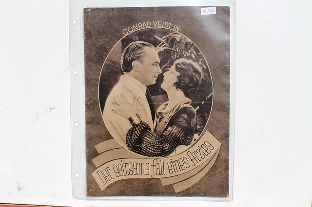 BFK 862 FILM Programme Der Seltsame Fall Eines Arztes With Conrad Veidt ...