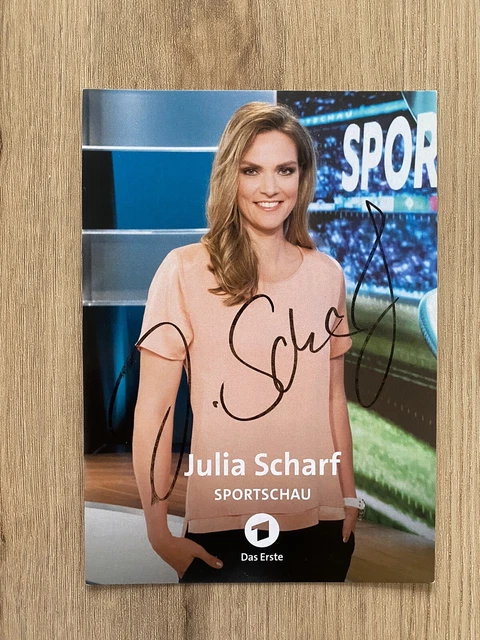 JULIA SCHARF MODERATORIN original handsigniert Autogrammkarte ...