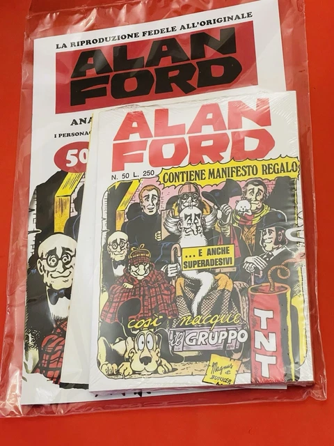 ALAN FORD N.50 Anastatica Gazzetta con manifesto e adesivi nuovo in ...