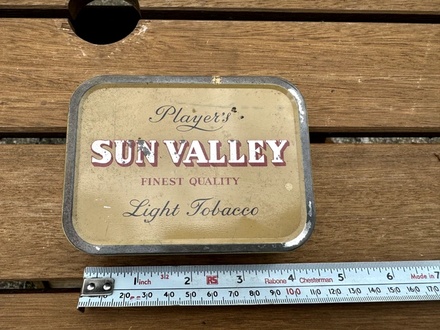VINTAGE PLAYERS SUN Valley Light Tobacco 2 oz Tin £2.50 - PicClick UK