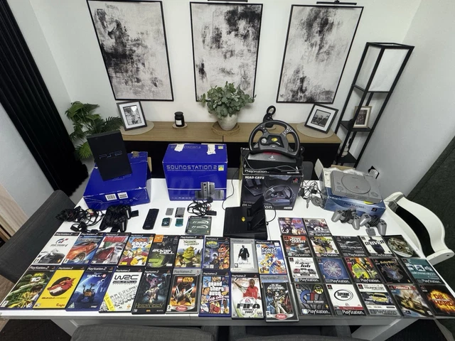 HUGE PS1 PS2 Retro Gaming Bundle Boxed Consoles Games Controllers Crash ...