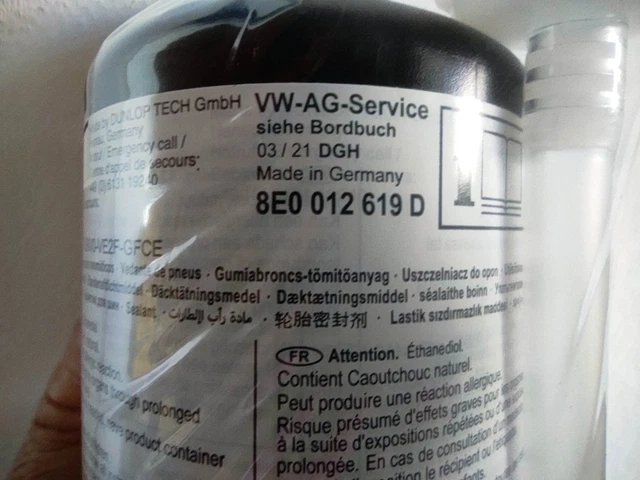 ORIGINAL VAG REIFENDICHTMITTEL (TMS) 8E0 012 619 D, MHD 03/2029, neu ...