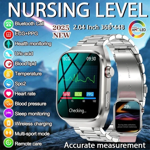 UK 2025 NEW Medical Grade Smart Watch Blood Pressure Oxygen Heart Rate ...
