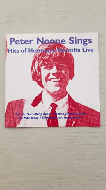 PETER NOONE: SINGS Hits Of Herman's Hermits Live. 1996 CD Album ...