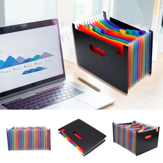 12/24 EXPANDING FILES Folder Portable A4 Expandable File Organizer ...