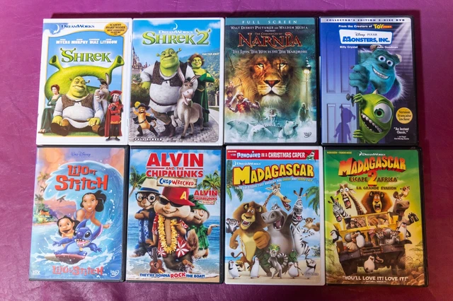 20 KIDS DVD Movie Lot – Shrek, Madagascar, Peabody, Hercules – Mostly ...