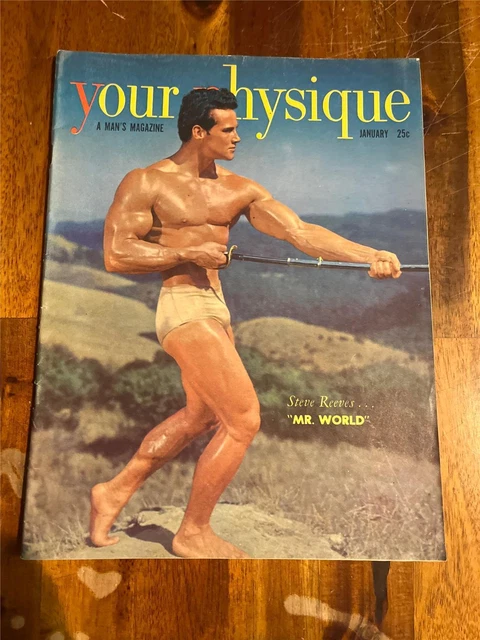 YOUR PHYSIQUE BODYBUILDING muscle magazine STEVE REEVES 1-50 £31.70 ...