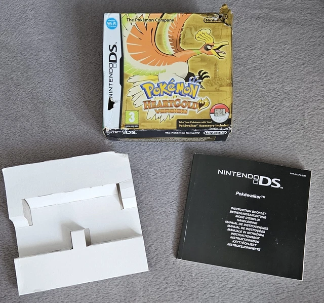 POKEMON HEART GOLD Nintendo DS UK PAL Genuine Outer Box And Pokewalker ...