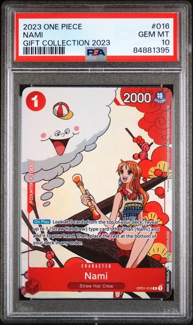 ONE PIECE 2023 Gift Collection Nami Promo Op01-016 Alt Art Psa 10 EUR ...