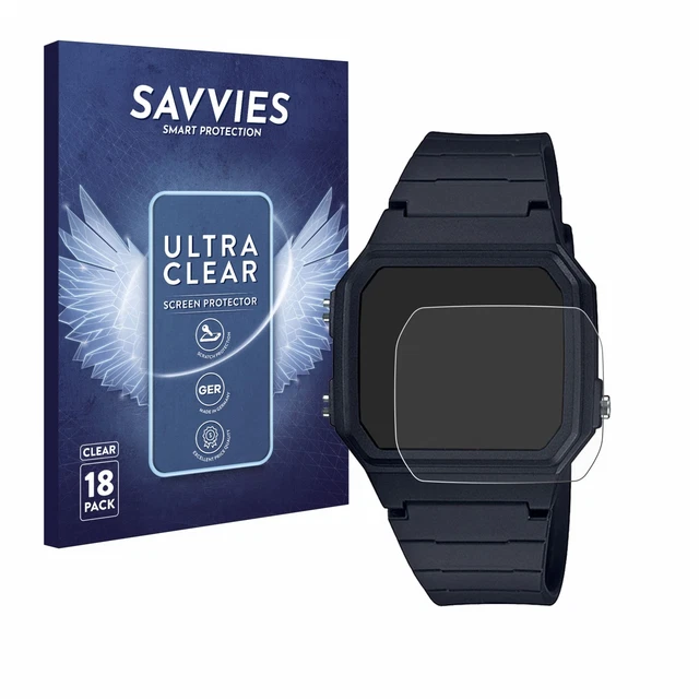 18 PACK SCREEN Protector for Casio Unisex F-91W Protective Film Clear ...