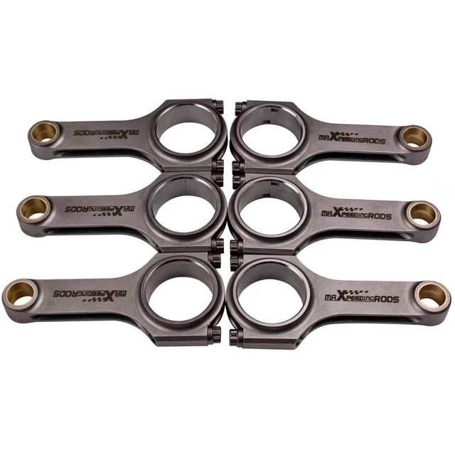 6X CONNECTING ROD Rods for Nissan R32/R33/R34 2.5 2.6 RB25DET RB26DET 4 ...