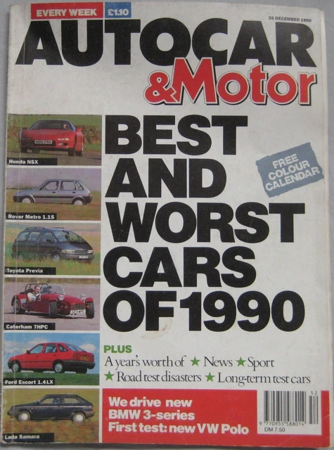 AUTOCAR MAGAZINE 26 December 1990 featuring VW Polo GT Coupe road test ...