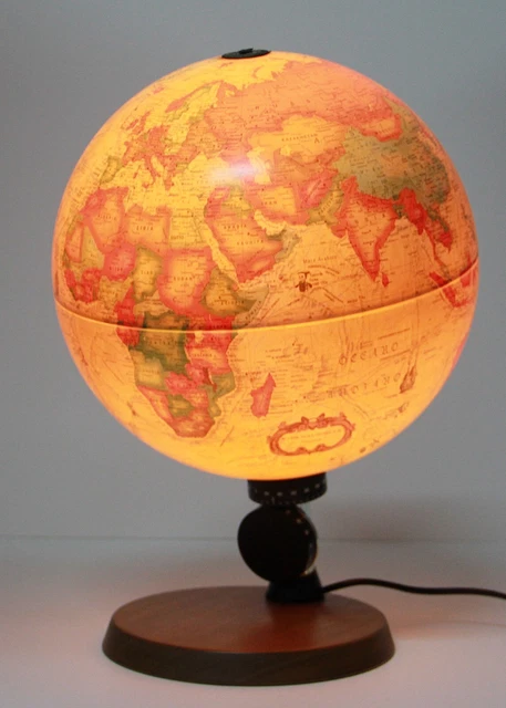 MAPPAMONDO LUMINOSO GLOBO Terrestre con Luce Interna Scanglobe Denmark ...