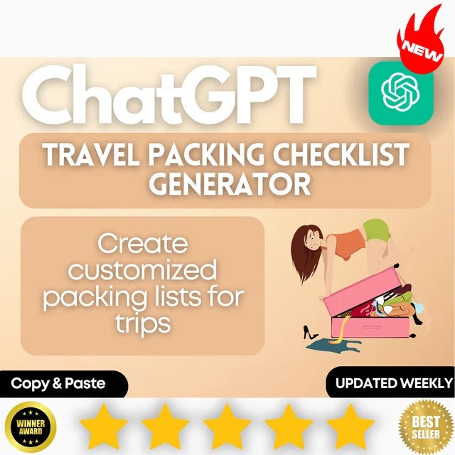 CHATGPT TRAVEL PACKING Checklist Comprehensive Packing Guide ...