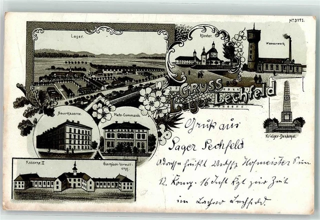 13903053 - 8933 Lager Lechfeld Lager Wasserwerk Neue Kaserne Krieger ...