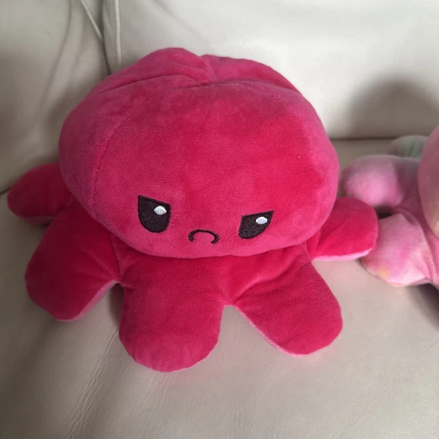 OCTOPUS PLUSH TOYS Reversible Soft Mood-Changing Color Bundle Set of 2 ...