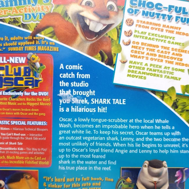 SHARK TALE DVD & Hammy's Hyper Activity Bonus Region 4 PAL Children's ...
