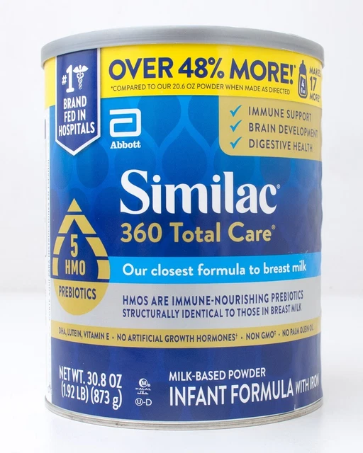 SIMILAC 360 TOTAL Care Milk-Based Powder Infant Formula w/Iron 30.8oz ...