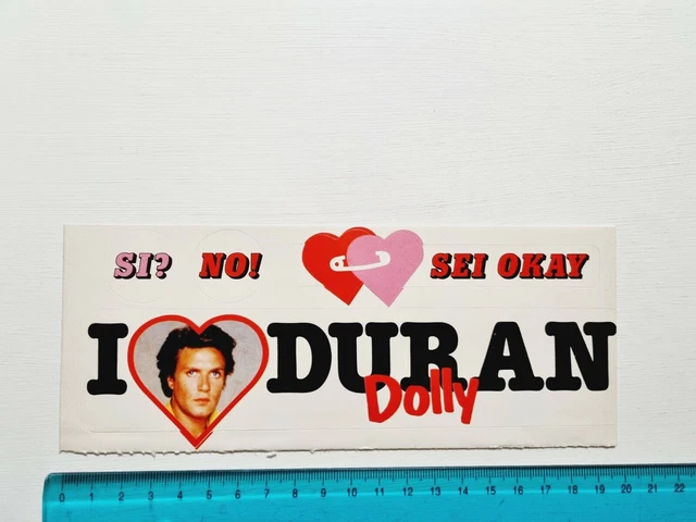 ADESIVO I LOVE DURAN DURAN DOLLY STICKER AUTOCOLLANT VINTAGE 80s EUR 9 ...