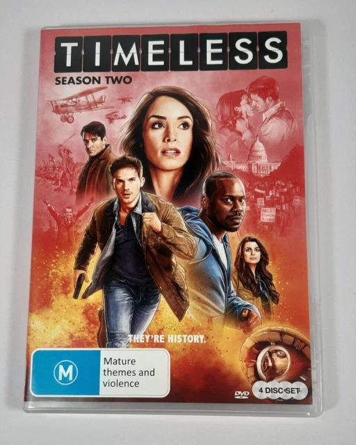 TIMELESS COMPLETE SEASON 2 PAL M DVD 4 Disc R4 Series VGC Abigail ...