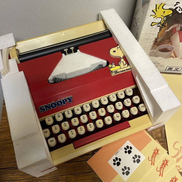PEANUTS SNOOPY TYPEWRITER Vintage Japanese Limited TAKARA retro English ...
