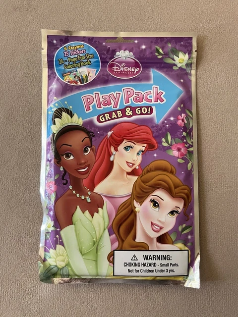 DISNEY PRINCESS PLAY Pack Grab & Go, 4 Crayons, Stickers And Coloring ...