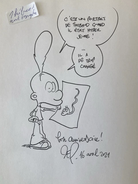 RARE DEDICACE SUPERBE DESSIN Zep Titeuf Guide Du Zizi BD Autographe ...