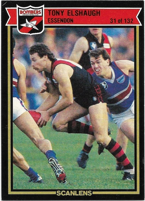 1987 SCANLENS (31) Tony ELSHAUGH Essendon **** $8.00 - PicClick AU
