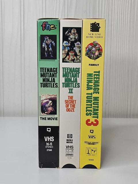 TEENAGE MUTANT NINJA Turtles VHS Tapes Trilogy TMNT Movie Lot 1 2 & 3 £ ...