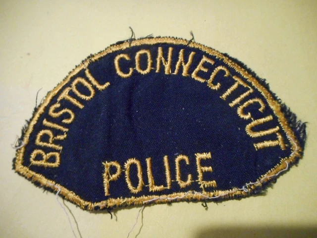 BRISTOL CONNECTICUT POLICE Department Vintage Shoulder Patch,Black $3. ...