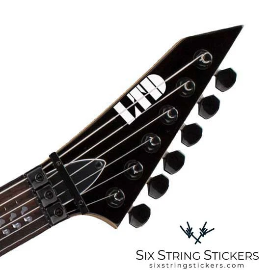 ESP LTD WATERSLIDE Headstock Decal Logo WHITE Restoration Luthier ...