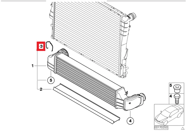 GENUINE BMW E87 E90 E83 Diesel Intercooler Pipe Connector Spring Clip ...