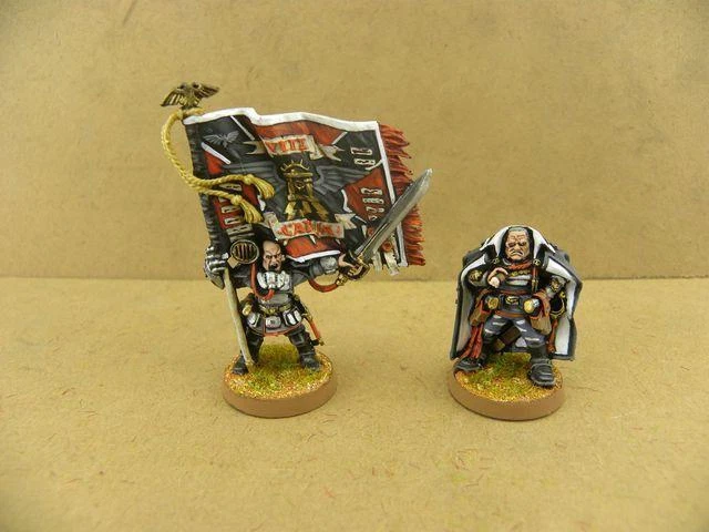 WARHAMMER 40K PAINTED Lord Castellan Creed and Colour Sergeant Kell £29 ...