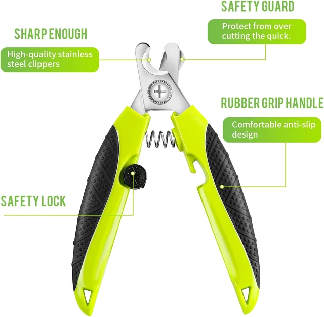 DOG NAIL CLIPPERS with Claw File, Professional Pet Nails Trimmer ...