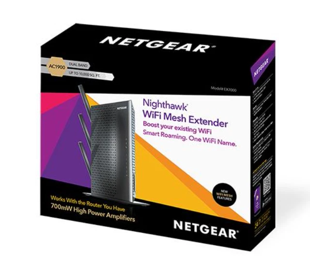 NETGEAR NIGHTHAWK AC1900 Wi-Fi Mesh Extender - Black - EXCELLENT ...