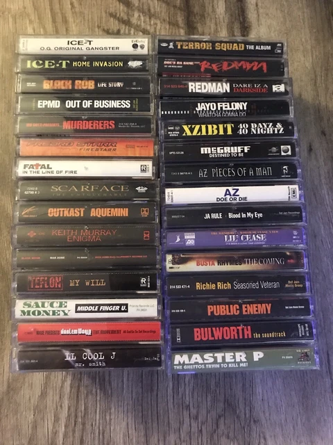 RAP CASSETTE TAPE LOT 30 90s 2000s MASTER P SCARFACE DAS EFX EPMD ...