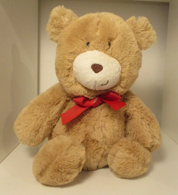 TESCO TEDDY BEAR Soft Toy Red Ribbon £7.58 - PicClick UK